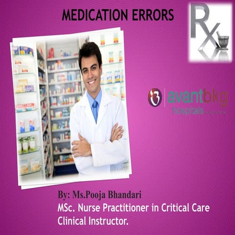Medication errors ppt | PPTX