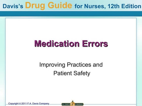 Medication error presentation | PPT
