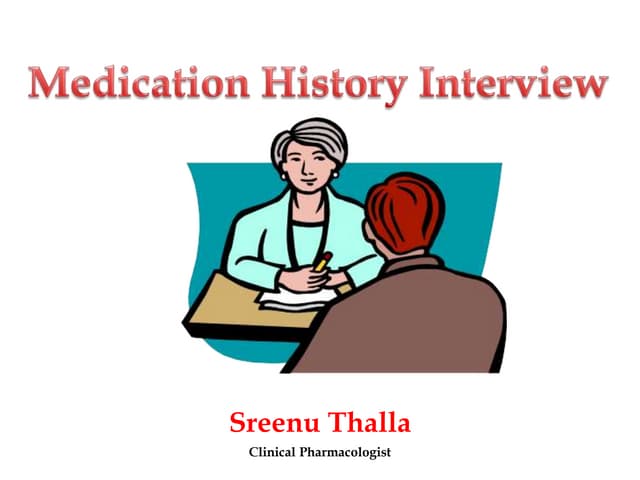 Patient Medication History Interview | PPTX