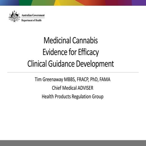 Presentation: Medicinal Cannabis Evidence for Efficacy Clinical ...