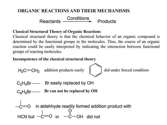 Types of Organic Reactions | PPT
