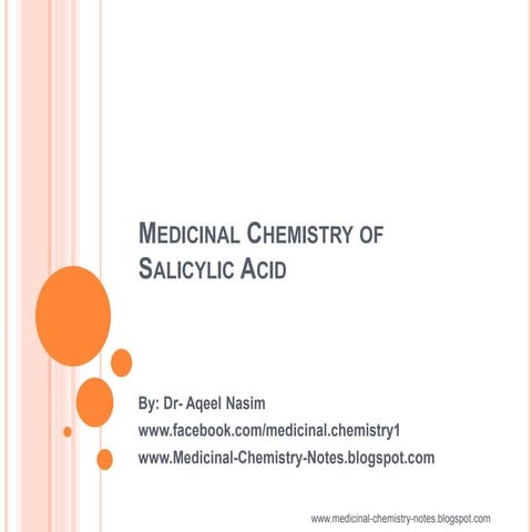 Medicinal Chemistry of Salicylic Acid | PPT