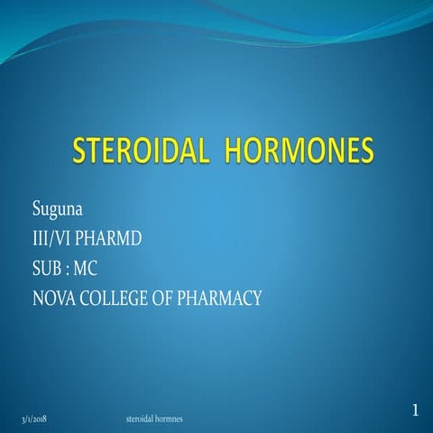 Medicinal Chemistry of Steroidal Hormones.pptx