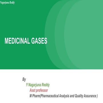 Medicinal gases by Nagarjuna Reddy | PDF