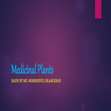 Medicinal plants | PPTX