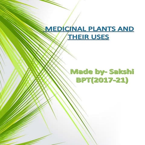 Medicinal plants | PPTX