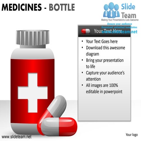 Medicine bottles vitamins capsules powerpoint ppt slides. | PDF