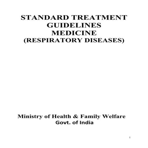 Medicine (respiratory) treatment guidelines Govt of India | PDF