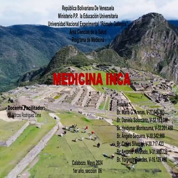 MEDICIN INCA historia de la medicina unerg | PPTX