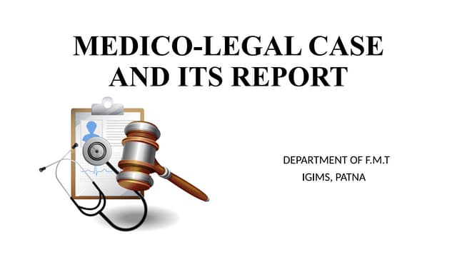 Medico –legal issues | PPTX