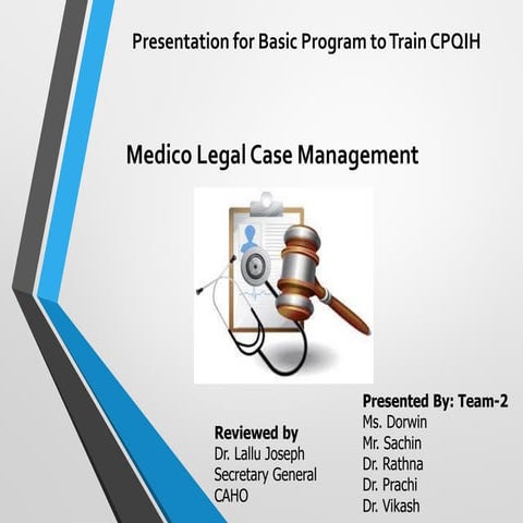 Handling Medico Legal Cases and Documentation : Brought Dead Protocol ...