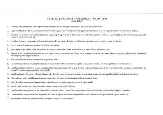 Hoja De Trabajo De Seguridad En El Laboratorio Para La Escuela Secundaria