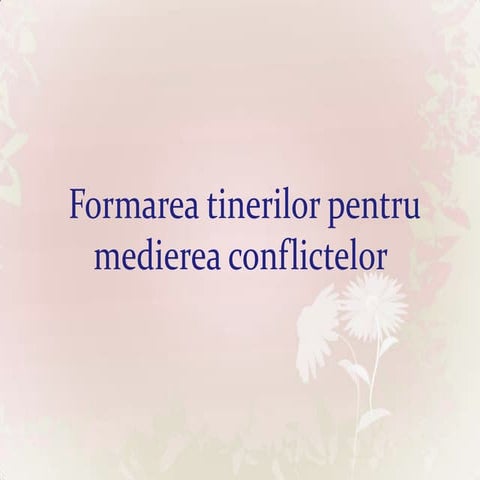 Medierea conflictelor | PPTX