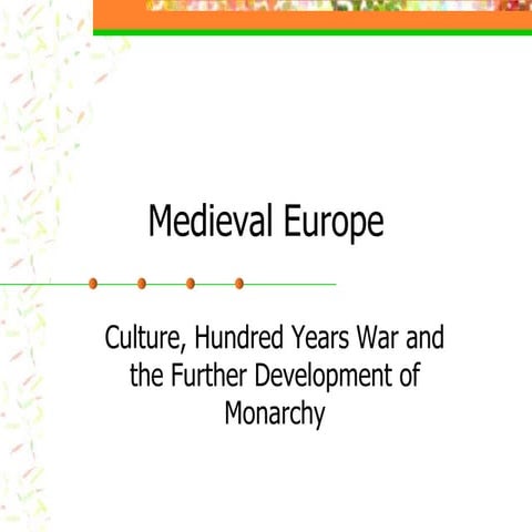 Medieval Europe of world history class | PPTX