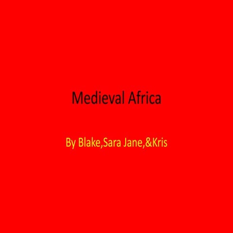 Medieval africa | PPT