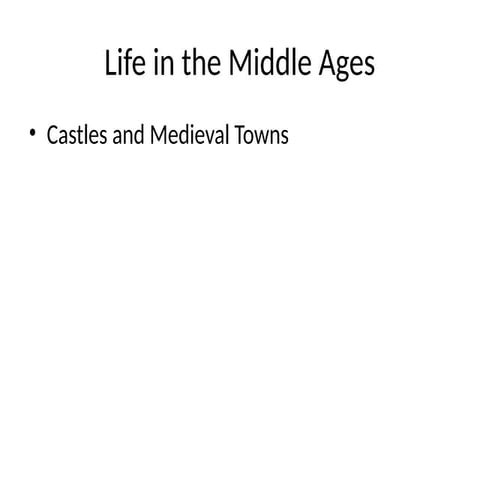 Middle Ages vocabulary presentation for classes | PPTX