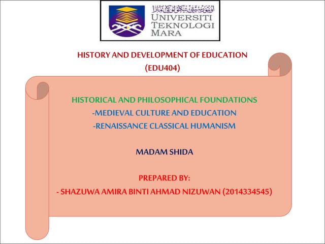 The Renaissance Education | PPTX