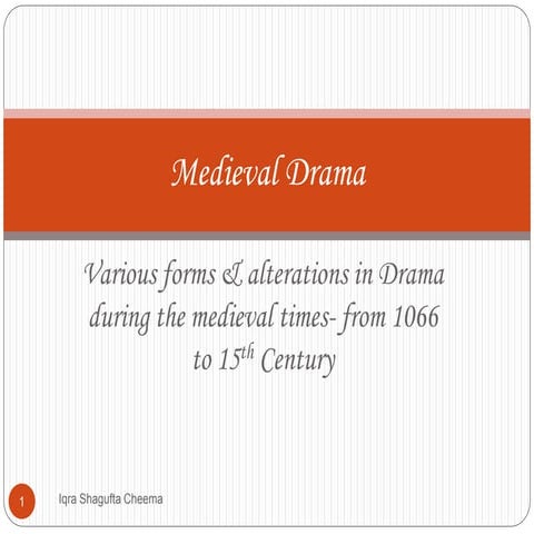 Medieval drama | PPTX