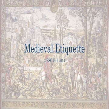 Medieval Etiquette | PPTX