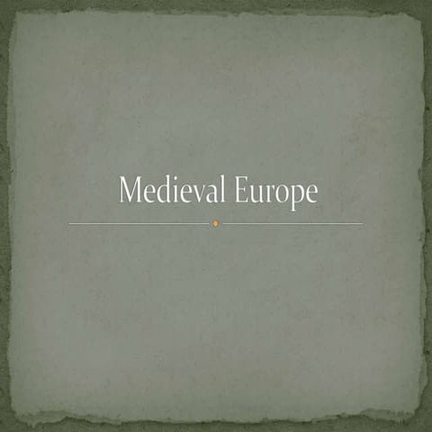 Medieval europe (1) | PPTX