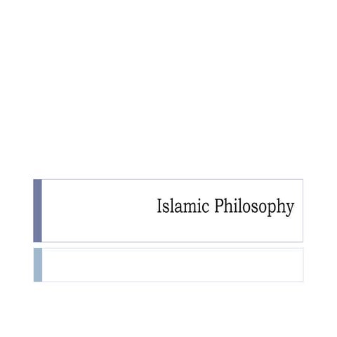Medieval islamic philosophy | PPT