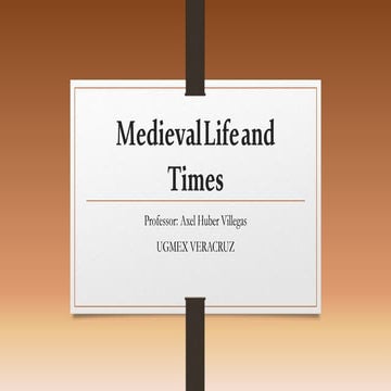 Medieval life and times | PPTX