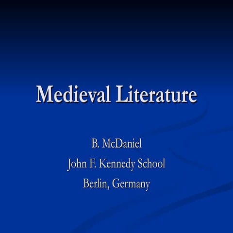 Medieval Literature | PPT
