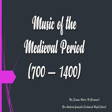 Medieval, renaissance and baroque music | PDF