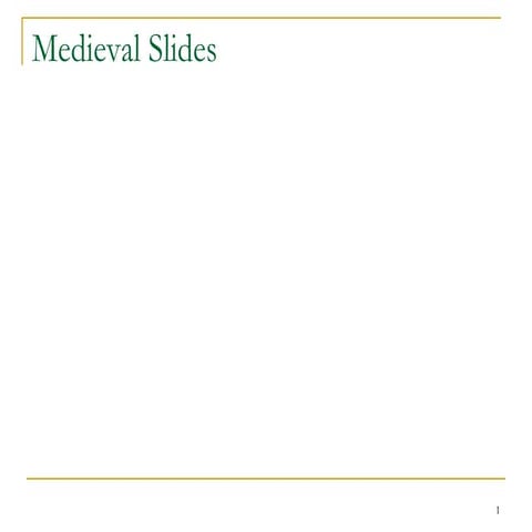 Medieval slide study | PPT
