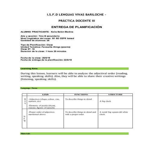 Detailed lesson plan | DOCX