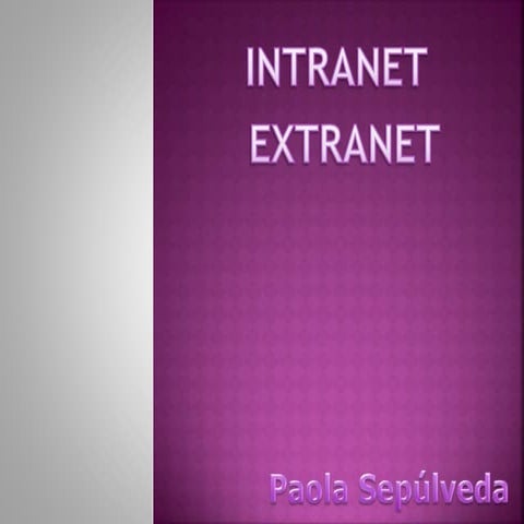 INTRANET Y EXTRANET | PPTX | Databases | Computer Software and Applications