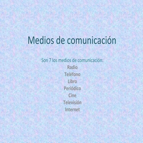 Los medios de comunicación | PPT