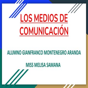 Los Medios de comunicación | PPTX