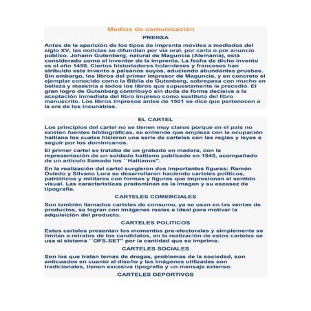 Los Medios De Comunicacion | PPT