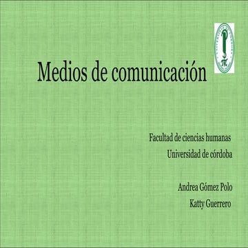 Medios de comunicación | PPT