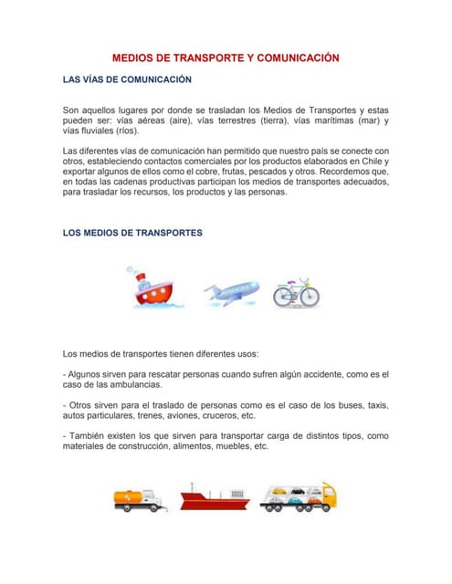 Vias de comunicacion | PPTX