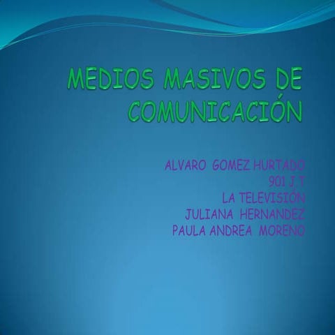Medios Masivos De Comunicacion | PPTX | History | Genres