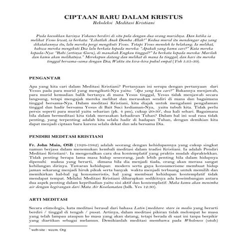 Meditasi Kristiani | PDF