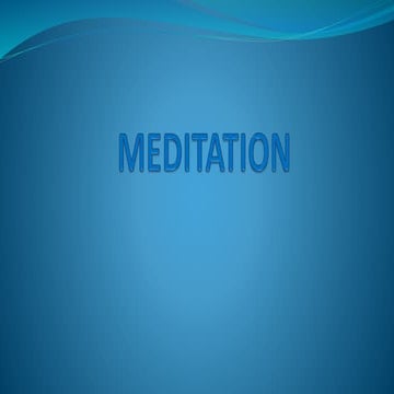 Meditation | PPT