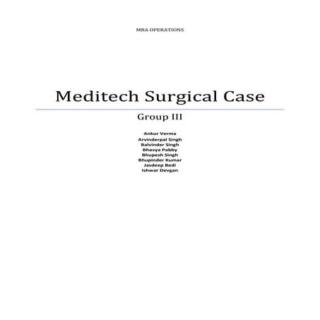 Meditech Written Case Analysis | PDF