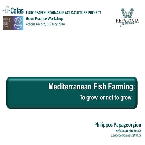 Mediterranean fish farming; To grow or not to grow | PDF