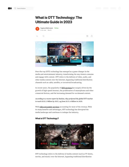 The Evolution and Impact of OTT Platforms: A Deep Dive into the Future of Entertainment | PPT