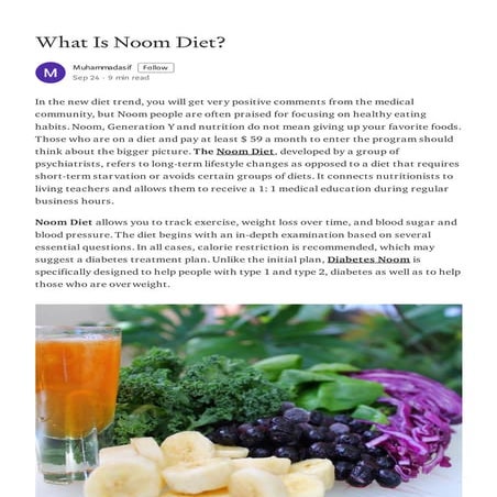 What Is Noom Diet? | PDF | Nutrition | Healthy Living