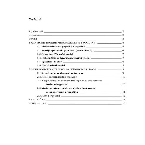 Medjunarodna trgovina | DOC