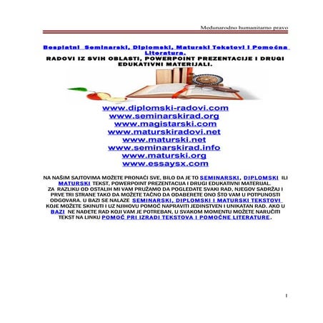 Medjunarodno humanitarno pravo | DOC