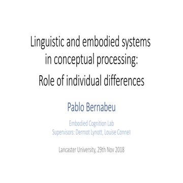 Linguistic and embodied systems in conceptual processing: Role of ...