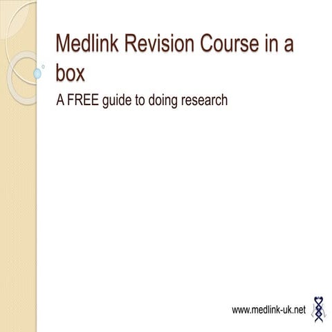 Medlink revision course in a box | PPTX
