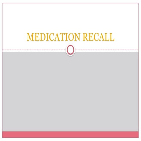 Med recall, Drug interaction and Monitoing parameters ppt.pptx