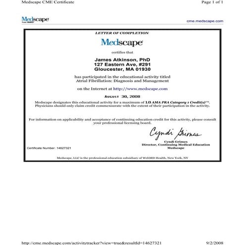 Medscape - Atrial Fibrillation | PDF