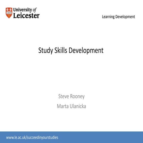 Study Skills Development Medics 1 | PPT
